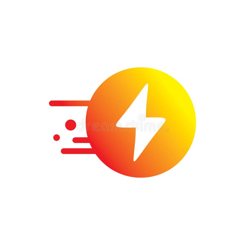 Motion Move Speed Lightning Energy Power Logo Design Stock Vector ...