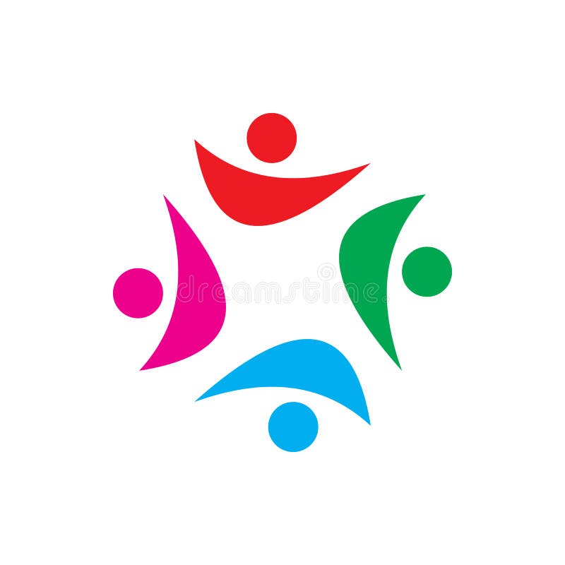 Creative Full Color Community Abstract Group Team People Logo Design ...