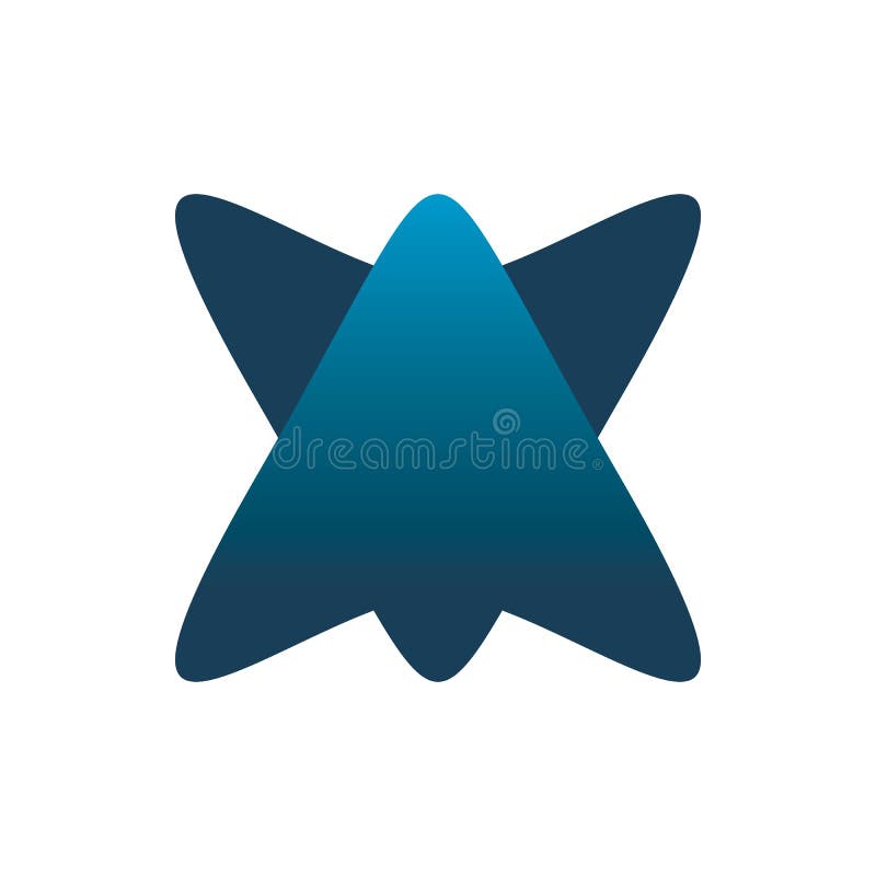 Blue Star Arrow Top Down Logo Design Stock Vector - Illustration of ...