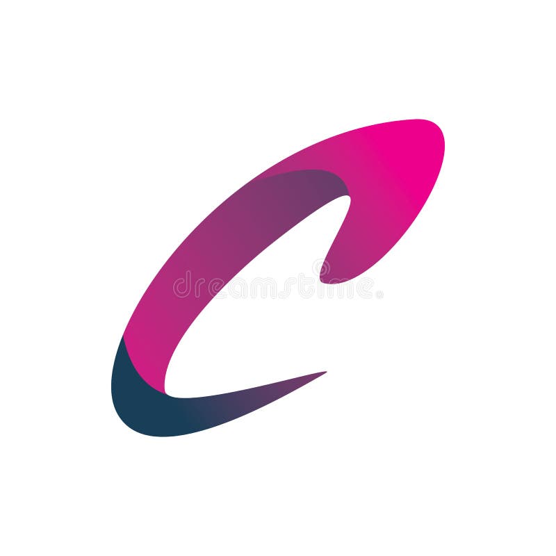 Modern Full Color Font Letter C Logo Design Stock Vector - Illustration ...