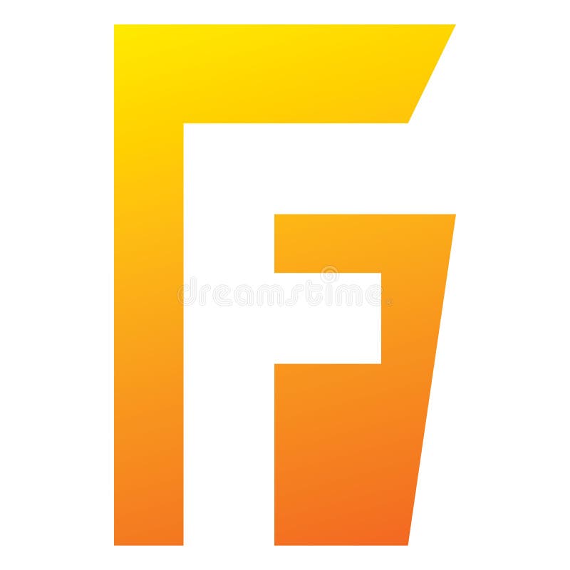 Font Letter F Square Full Color Creative Logo Design Stock Vector ...