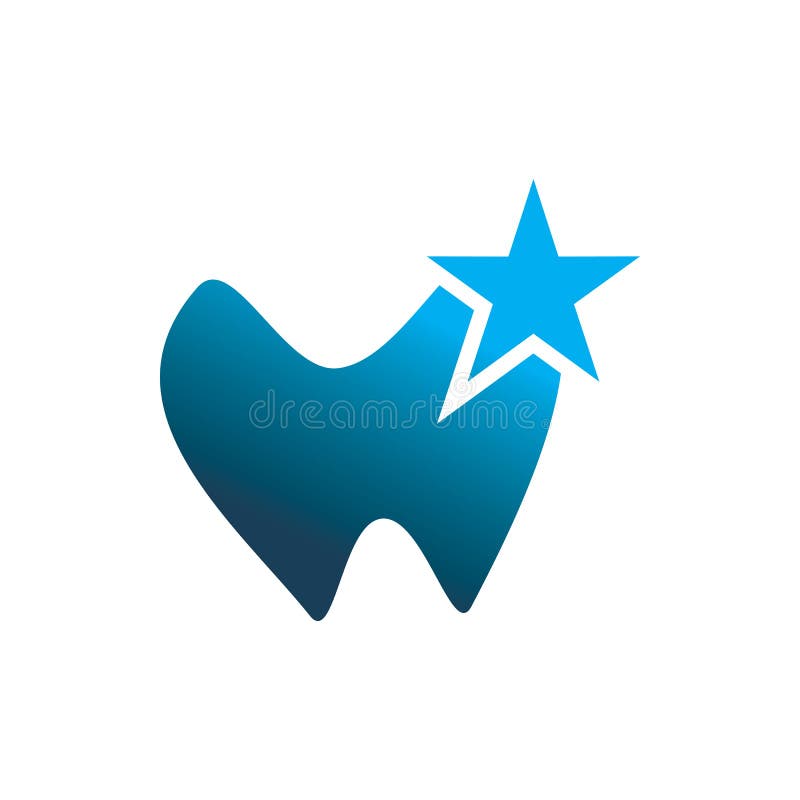 Modern Shape Tooth Dentist Healthy Care Star Logo Design Stock Vector ...