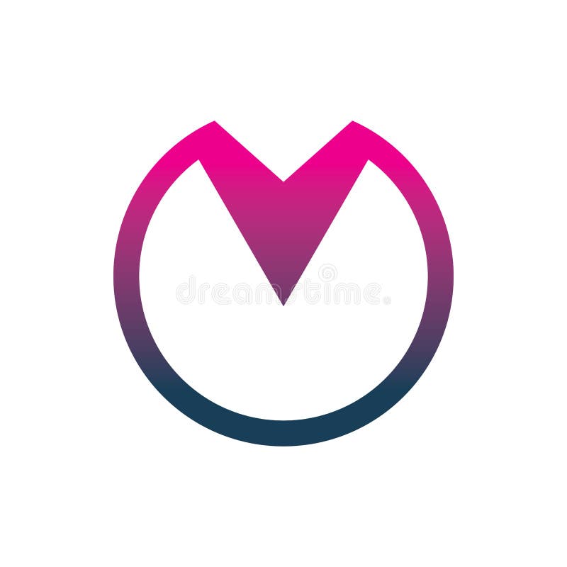 Font Letter Part Circle Full Color Line Logo Design Stock Vector ...