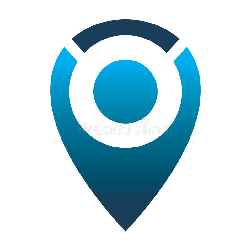 Active Healthy People Blue Color Pin Map Location Stock Vector ...