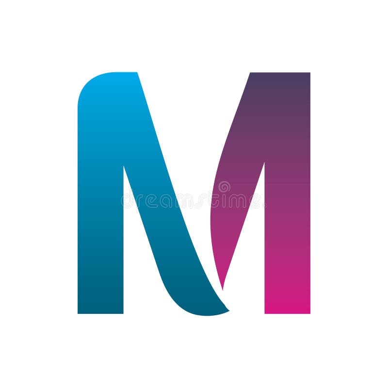 Font Letter M Modern Unique Color Balance Logo Design Stock Vector ...