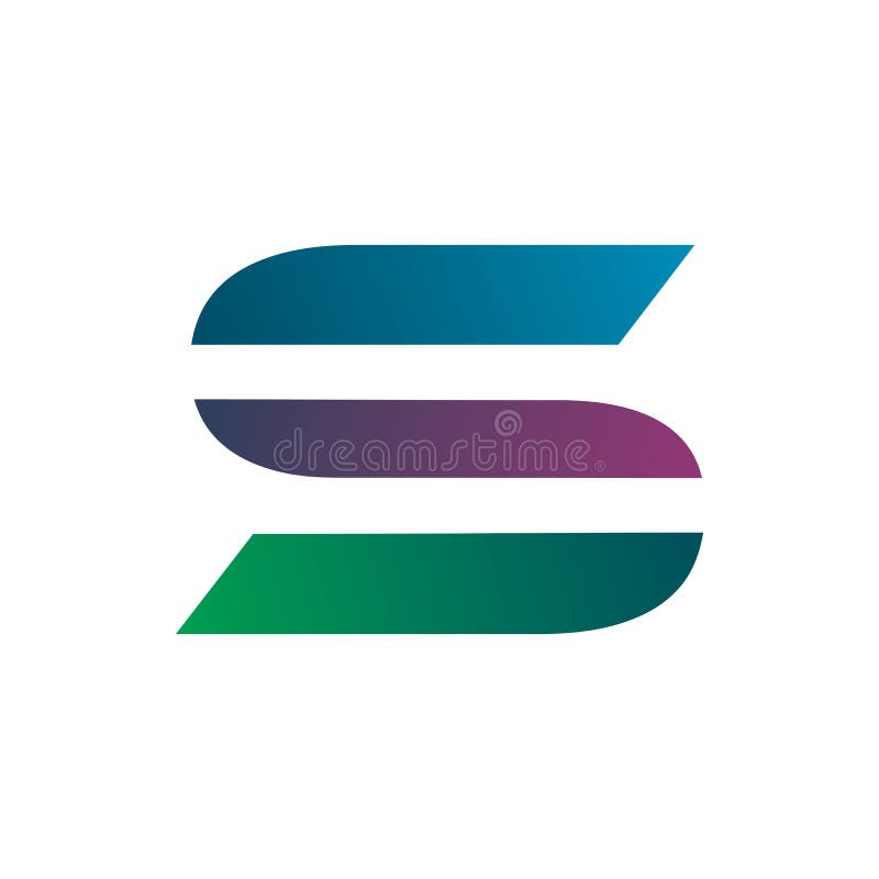 Modern Creative Font Letter S Shape Line Logo Design Stock Vector ...