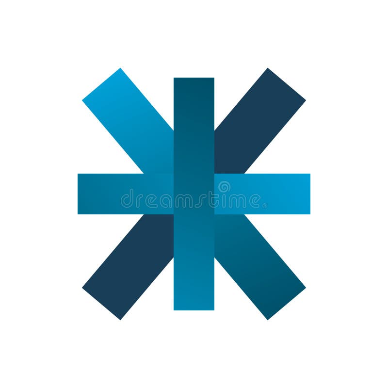 Blue Fence Color Shape Hashtag Logo Design Stock Vector - Illustration ...