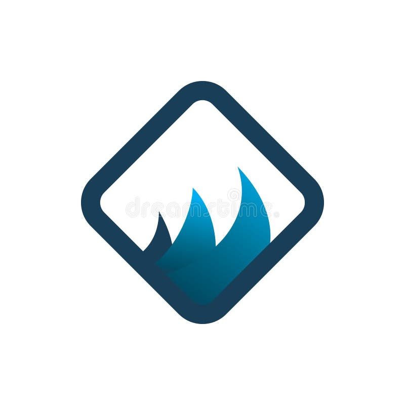 Blue Diamond Wave Logo Design Stock Vector - Illustration of ignite ...