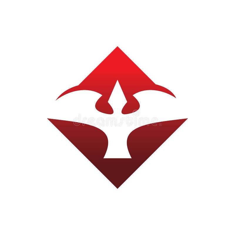 Red Diamond Eagle Bird Wing Flying Logo Stock Illustrations – 1 Red ...