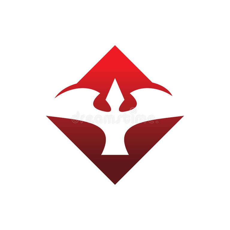 Red Diamond Eagle Bird Wing Flying Logo Stock Illustrations – 1 Red ...