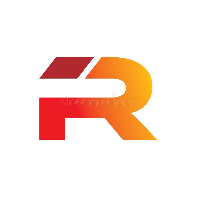 Solid Letter R Race Logo Design Stock Vector - Illustration of flying ...