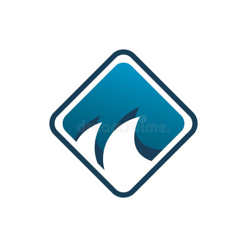 Blue Diamond Wave Logo Design Stock Vector - Illustration of internet ...