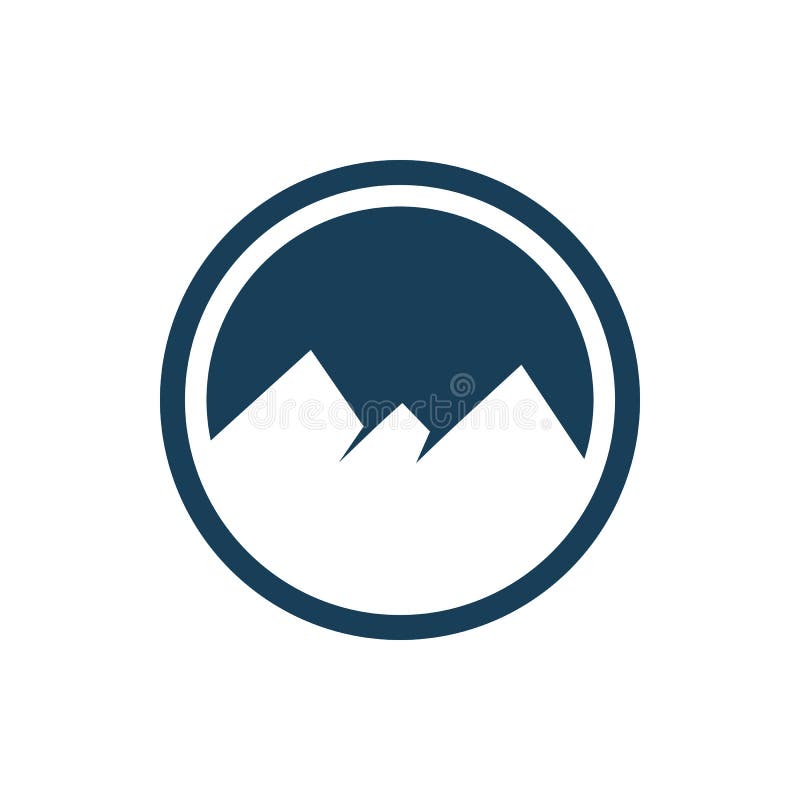 Mountain circle logo stock vector. Illustration of camp - 84149022
