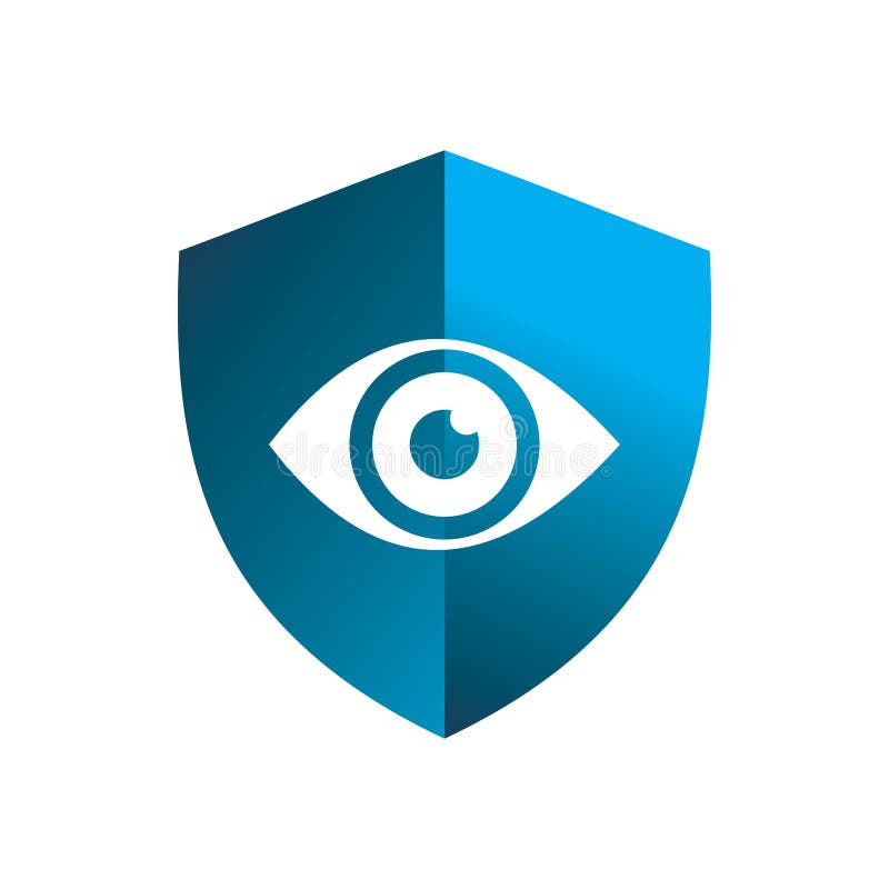 Secure Shield Eye Lens Look Logo Design Stock Vector - Illustration of ...