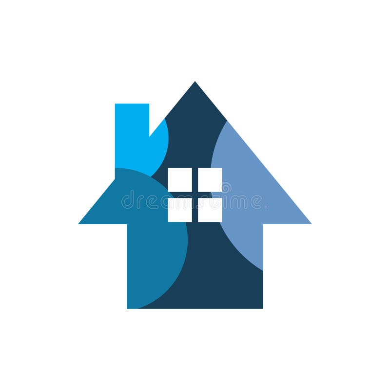 Blue Real Estate Housing Logo Design Stock Vector - Illustration of ...