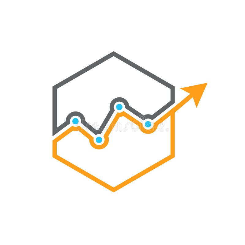 Statistics Diagram with Arrow Logo Stock Vector - Illustration of ...