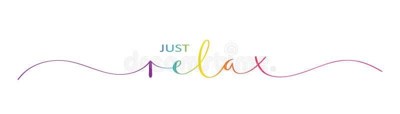 JUST RELAX Colorful Brush Calligraphy Banner Stock Vector ...