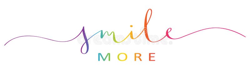 Smile more text design stock vector. Illustration of poster - 139297629