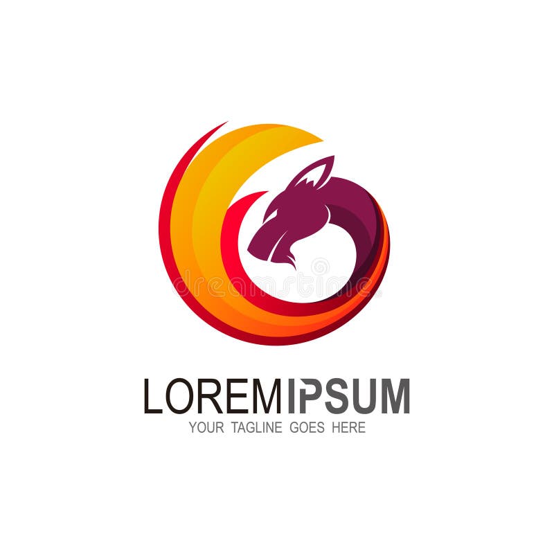 Tiger Logo with Circle Design Template, Animal Icons Stock Vector ...