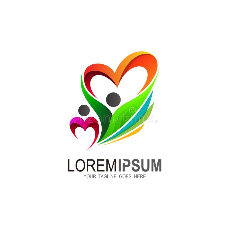 Family Health and Care Logo Design Stock Vector - Illustration of ...