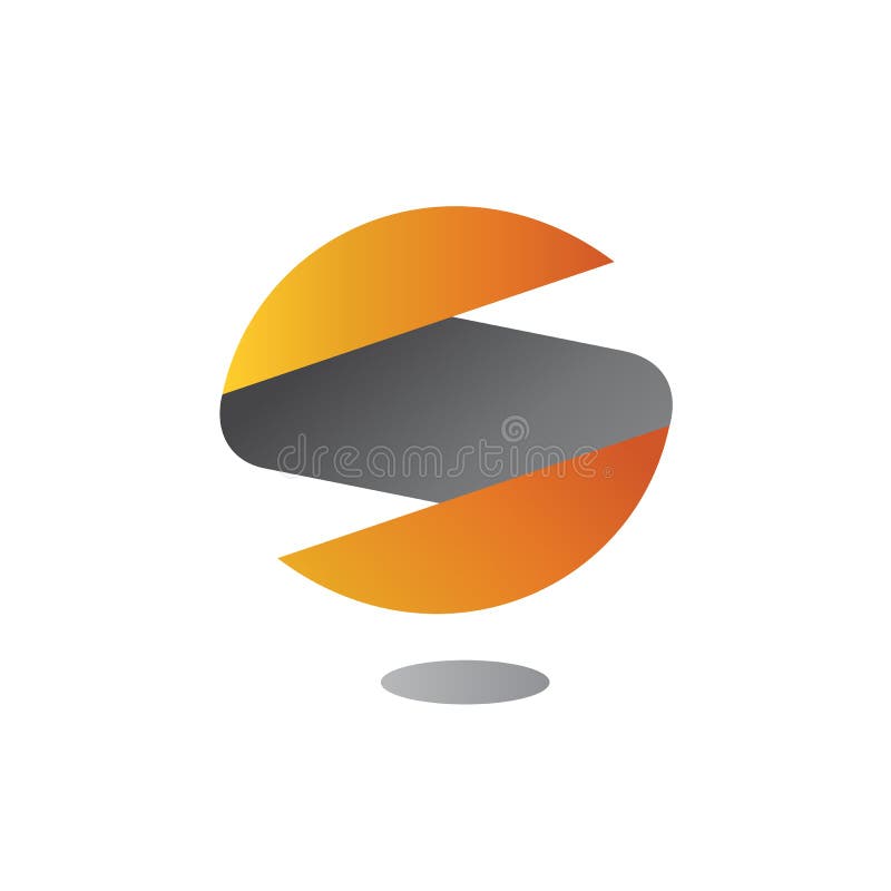 Initial S in Fold Shape Logo in Vector Stock Vector - Illustration of ...