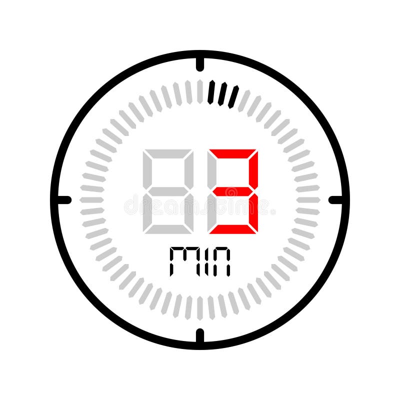 PrintThe 3 Minute Icon Isolated on White Background. Stock Vector ...