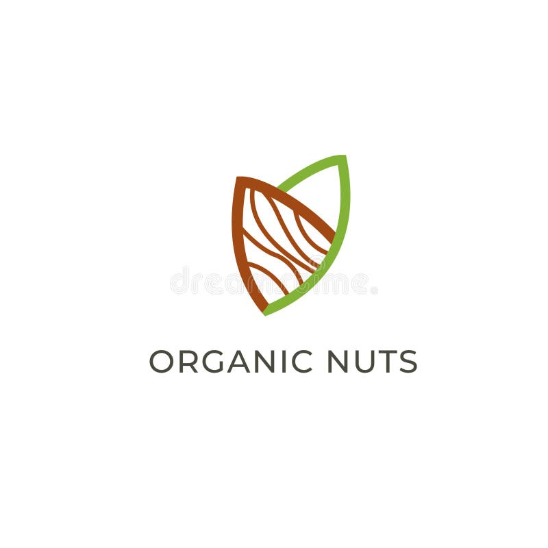 Nuts Vector Logo. Nuts Emblem. Almonds Logo Stock Vector - Illustration ...
