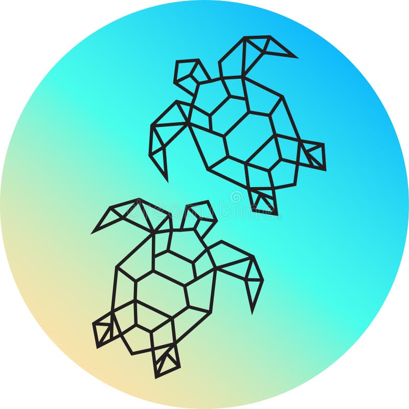 Polygonal Sea Turtle, Polygon Geometric Sea Animal, Vector Stock Vector ...