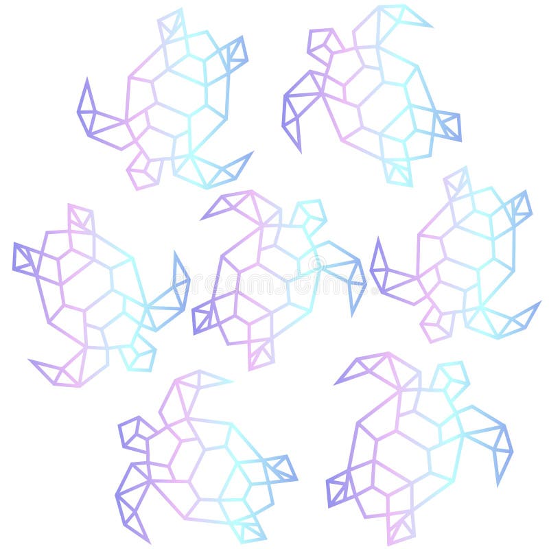 Print Vector Abstract Polygonal Geometric Abstract Turtle Stock Vector ...