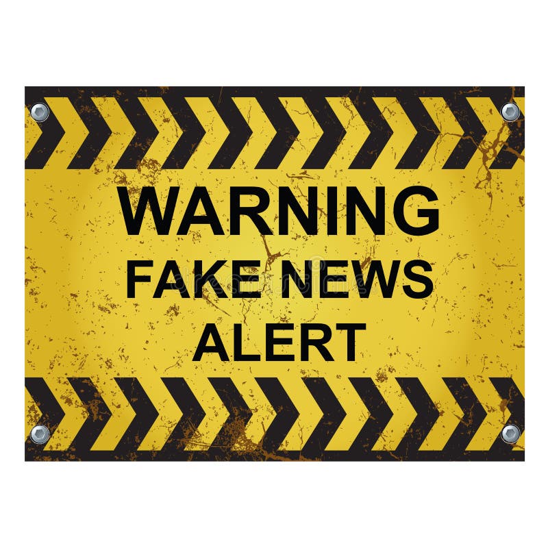 Warning Fake News Alert Sign Stock Vector - Illustration of journalism ...