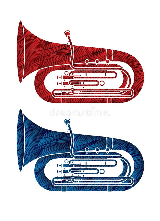 Tuba Instrument Cartoon Music Graphic Vector Stock Vector ...