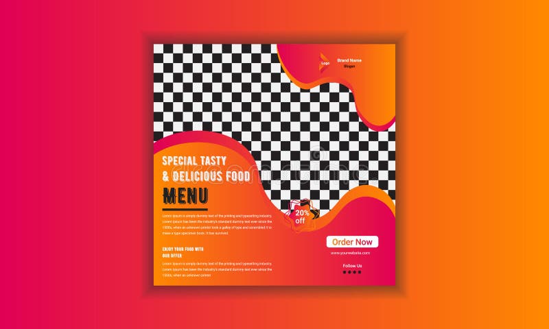 Colorful Restaurant Menu Flyer Template Design Vector Stock Vector ...