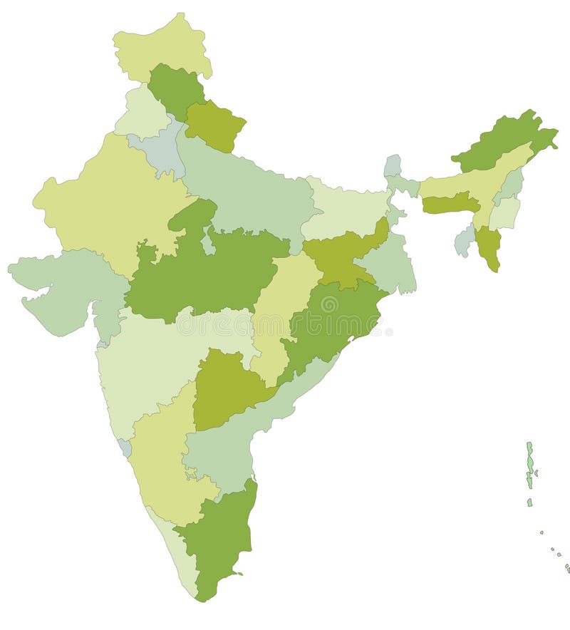 India - Highly Detailed Editable Political Map. Stock Vector ...