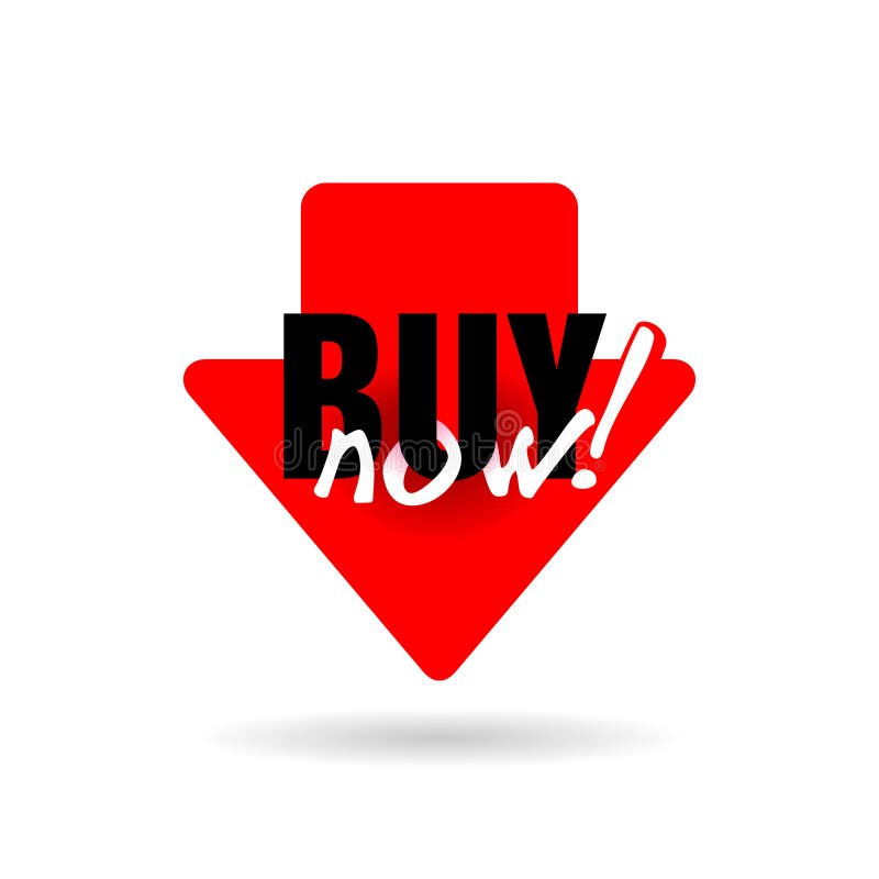 Buy Now Button Arrow Down Form Stock Vector - Illustration of design ...