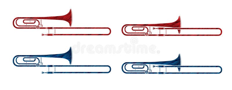 Trombone Instrument Cartoon Music Graphic Vector Stock Vector ...