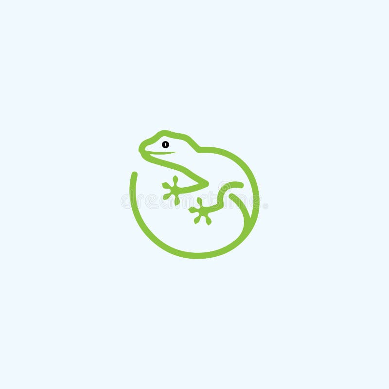 Gecko Lizard Logo Design in Illustrator Stock Vector - Illustration of ...