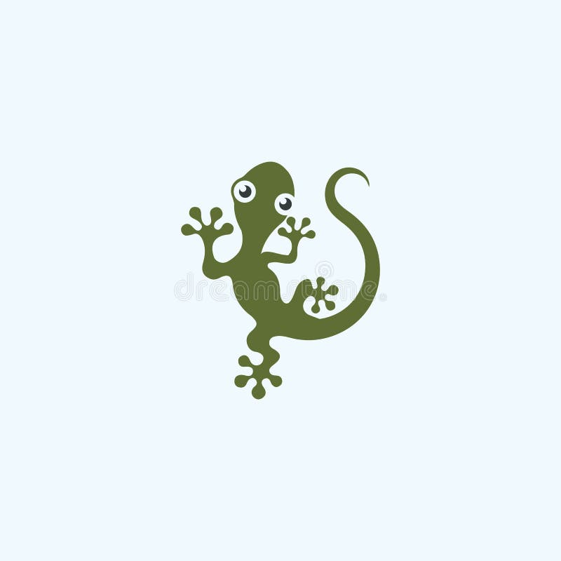 Gecko Lizard Logo Design in Illustrator Stock Vector - Illustration of ...