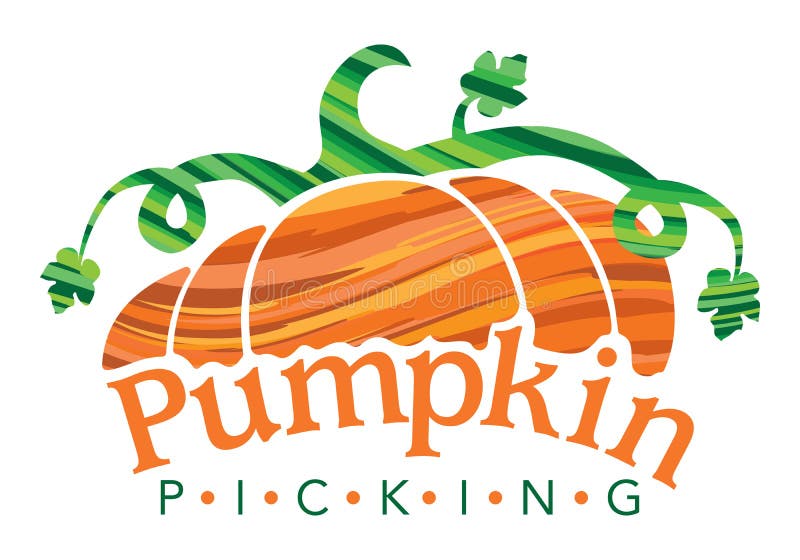 Pumpkin Picking Logo, Farm Stand Sign, Advertisement Stock Vector ...
