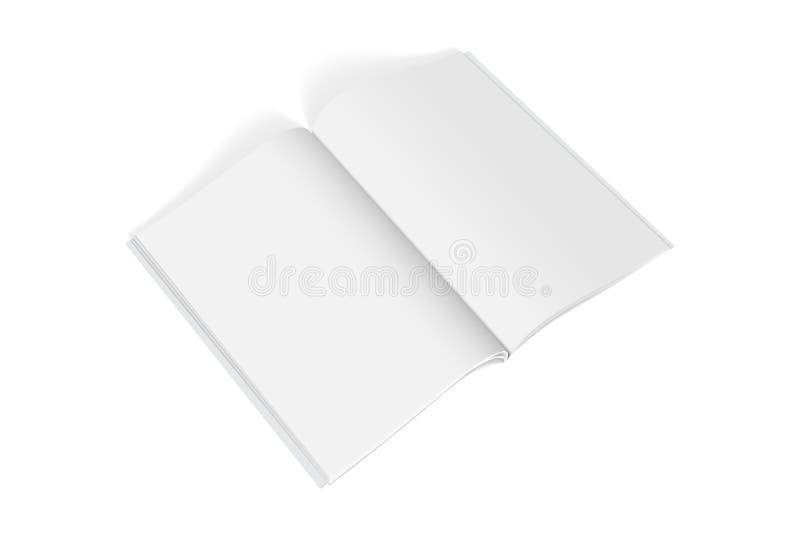 Open Magazine Isolated on White Background Stock Vector - Illustration ...