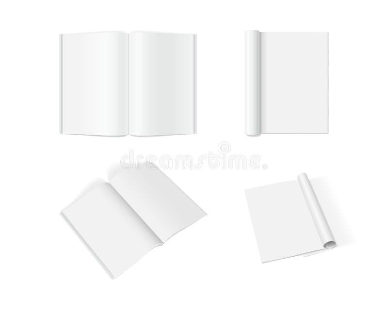 Open Magazine Isolated on White Background Stock Vector - Illustration ...