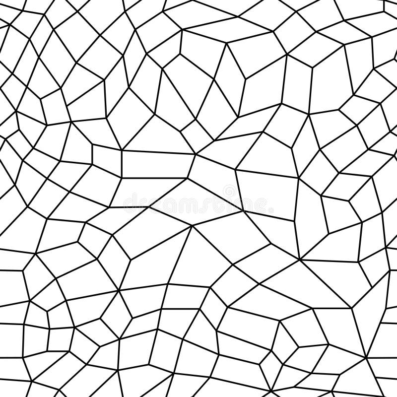 Modern Linear Geometric Pattern Fills. Polygonal Art with Quadrangles ...