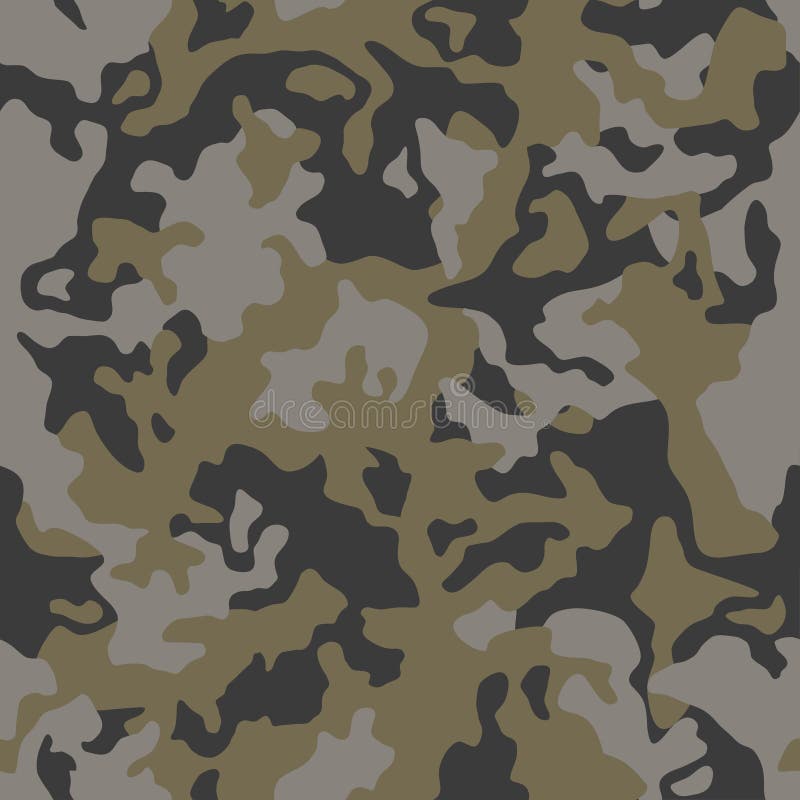 Military Camouflage, Texture Repeats Seamless. Camo Vector Pattern for ...