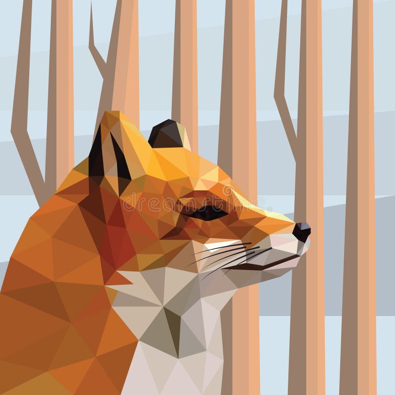Geometrical Fox Stock Illustrations – 132 Geometrical Fox Stock ...