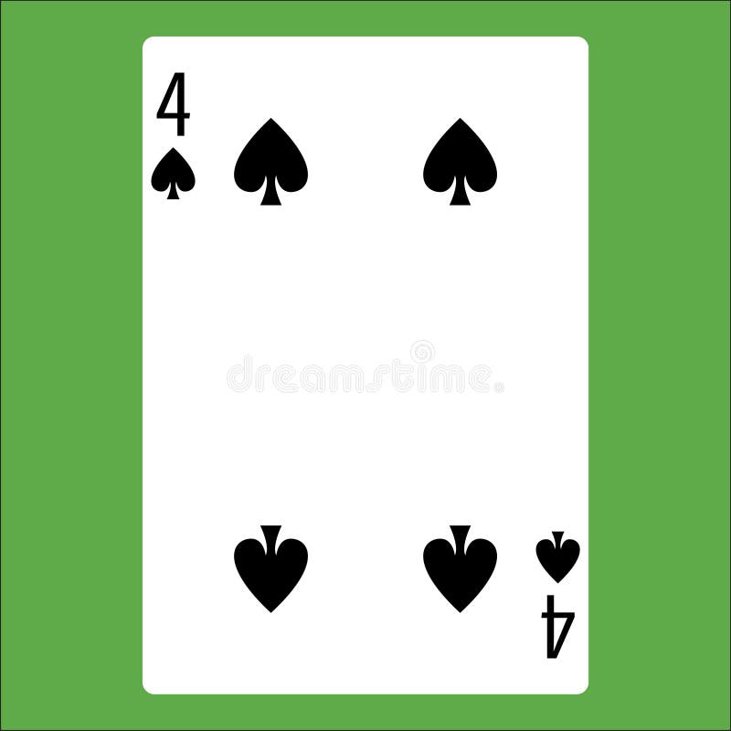 Playing Poker Card Four Icon Image. Stock Vector - Illustration of ...