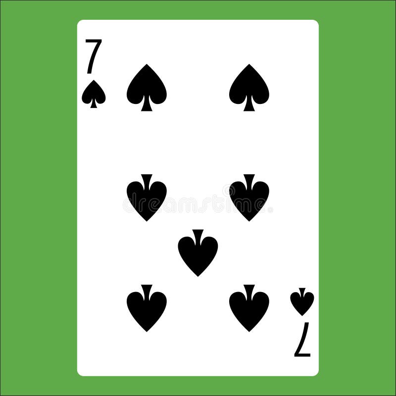 Playing Poker Card Seven Icon Image Stock Vector - Illustration of game ...