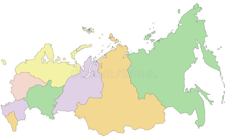Russia - Highly Detailed Editable Political Map. Stock Vector ...