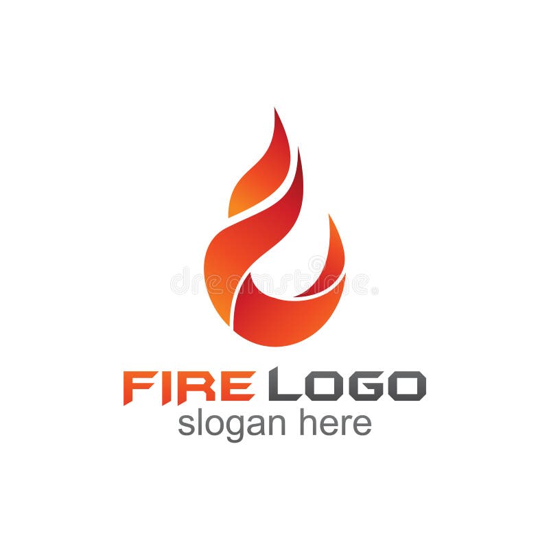 Fire Logo Design Illustration and Fire Symbol Stock Vector ...
