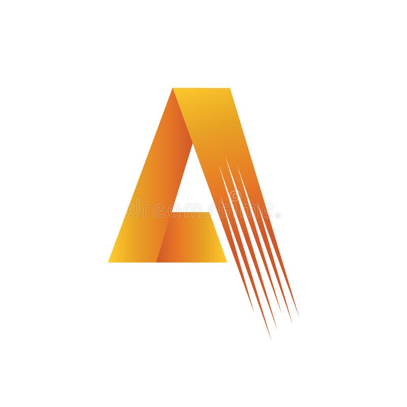Fast Letter a Logo in Vector Design Stock Vector - Illustration of ...
