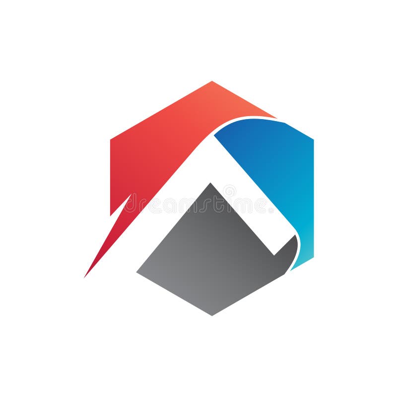 Letter a in Hexagonal Logo in Vector Stock Vector - Illustration of ...