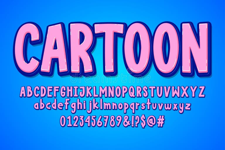 Cartoon alphabet design stock vector. Illustration of font - 186682413